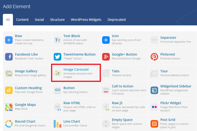 Hướng dẫn sử dụng Image Carousel trong Visual Composer