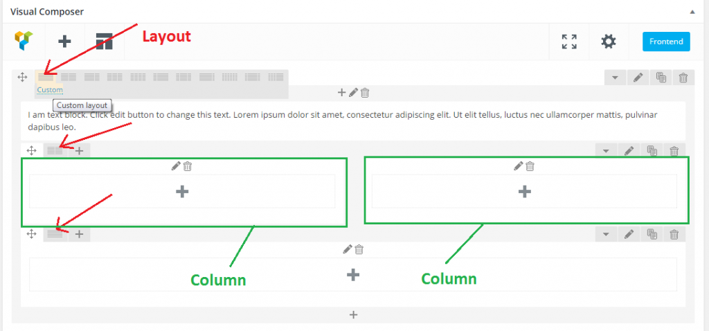 Hướng dẫn tạo row và column trong Visual Composer